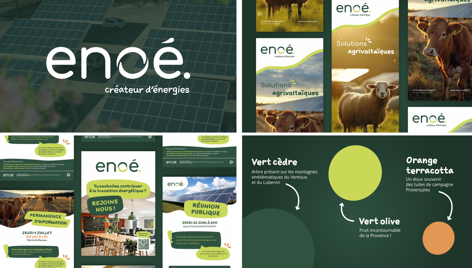 Enoé fait évoluer son identité visuelle - Enoé, créateur d'énergie